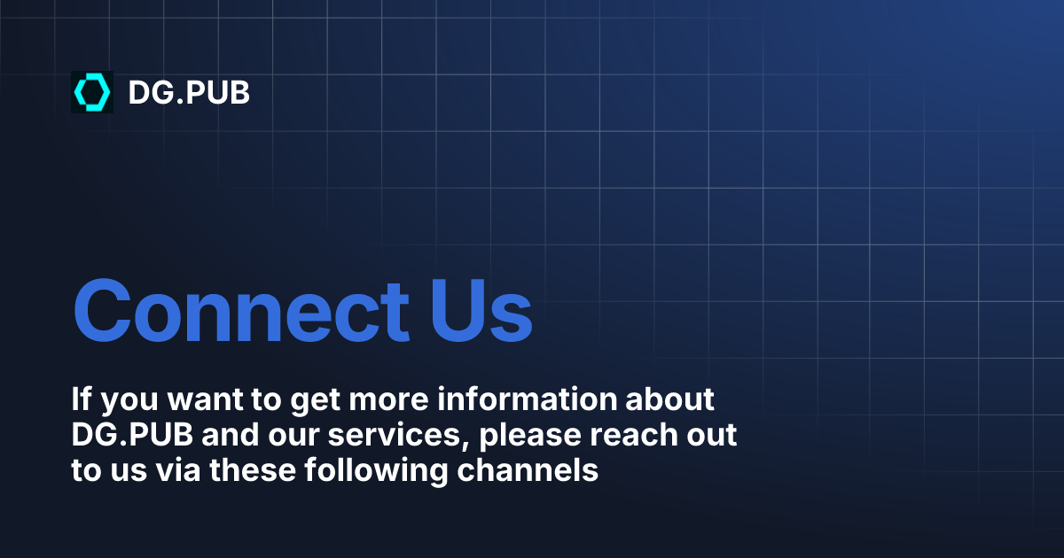 Connect Us | DG.PUB